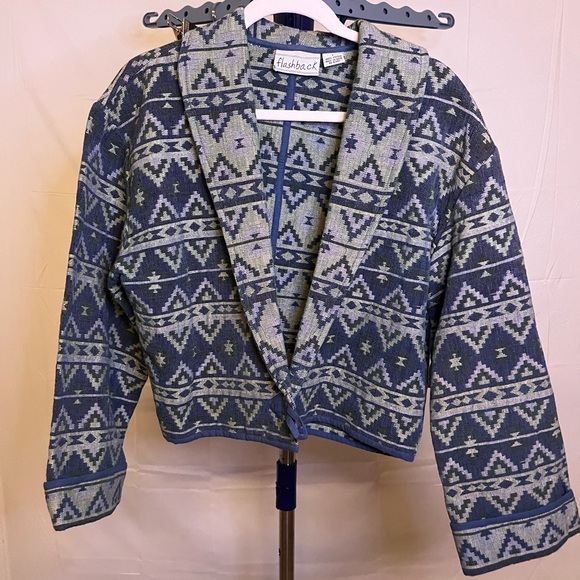 Jackets & Coats | Vintage Flashback Tapestry Cropped Jacket Size Large ...